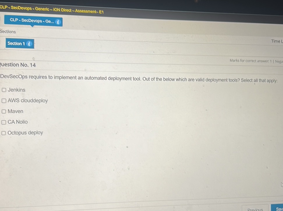 Question No. 14 DevSecOps requires to | StudyX