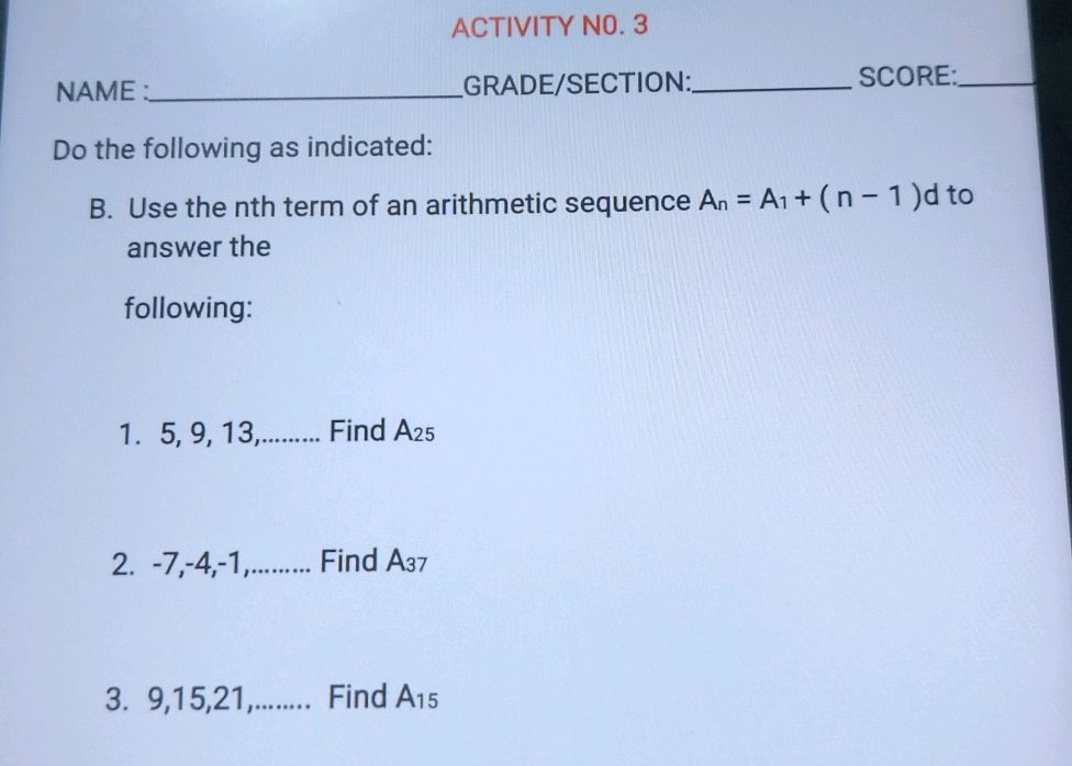 Do the following as indicated: B. Use the | StudyX