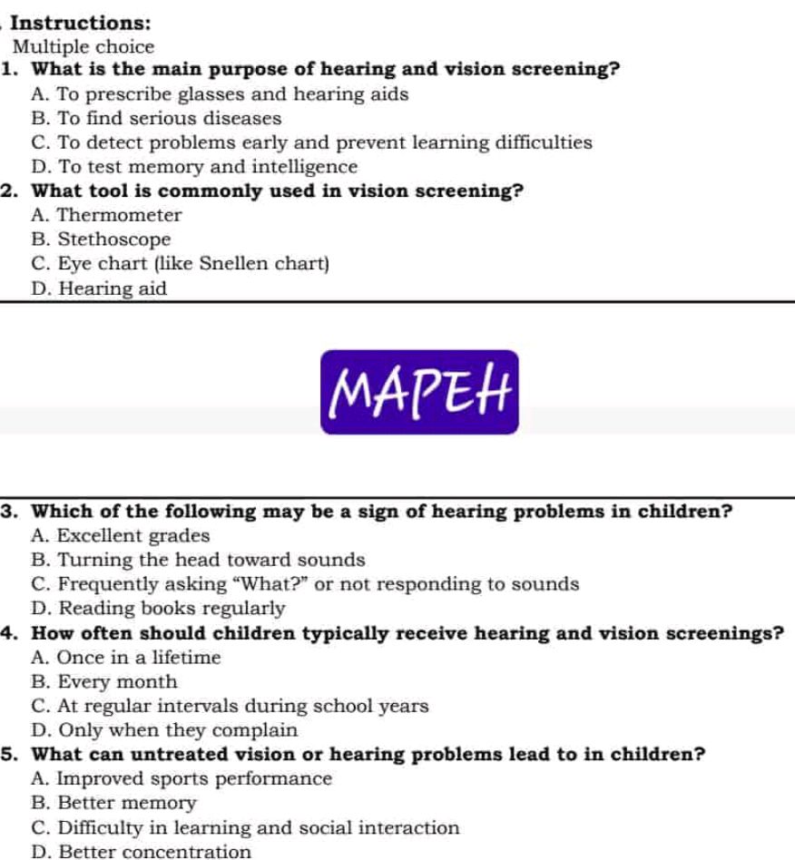 1. What is the main purpose of hearing and | StudyX