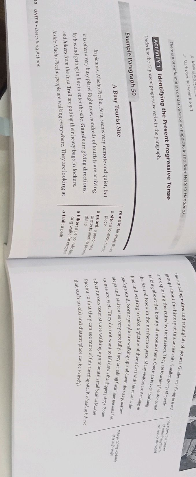 ACTIVITY 1 Identifying the Present | StudyX