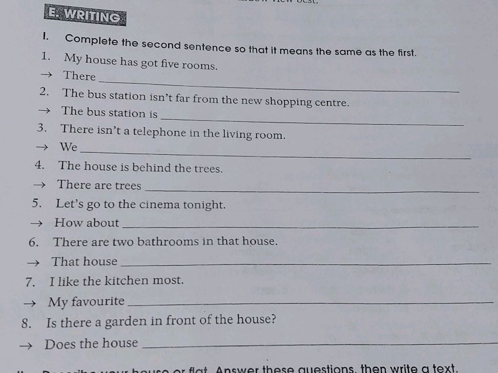 1. Complete the second sentence so that it | StudyX