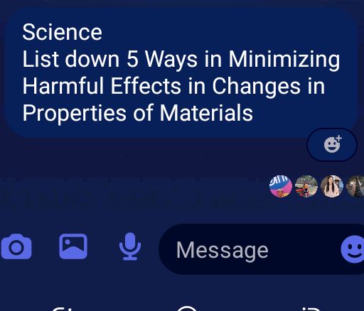 List down 5 Ways in Minimizing Harmful | StudyX