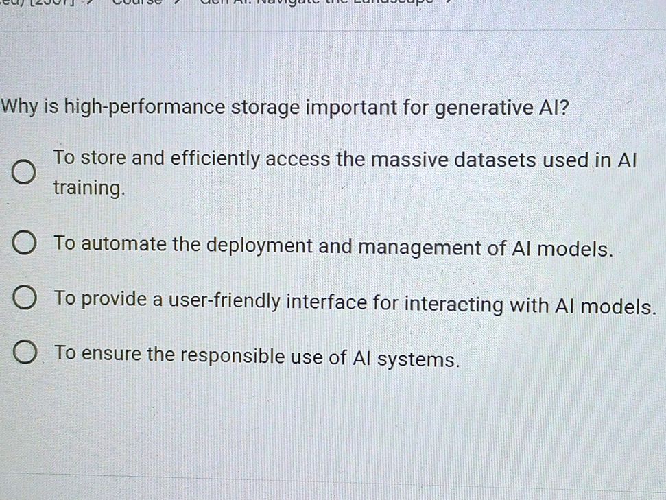 Why is high-performance storage important | StudyX