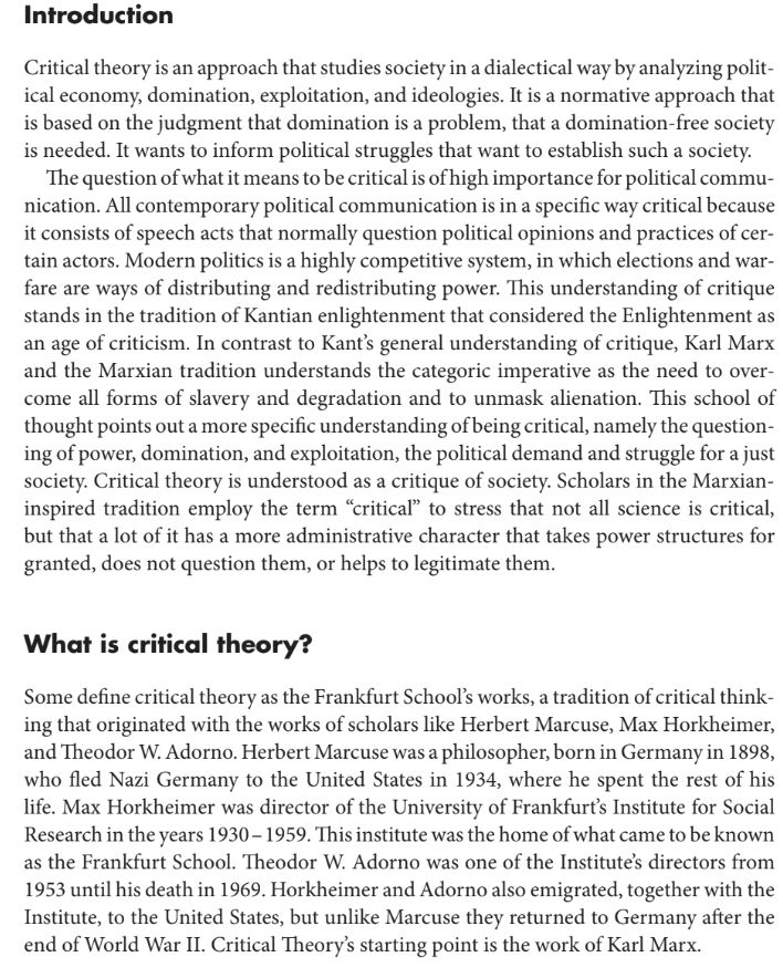 What is critical theory? Some define