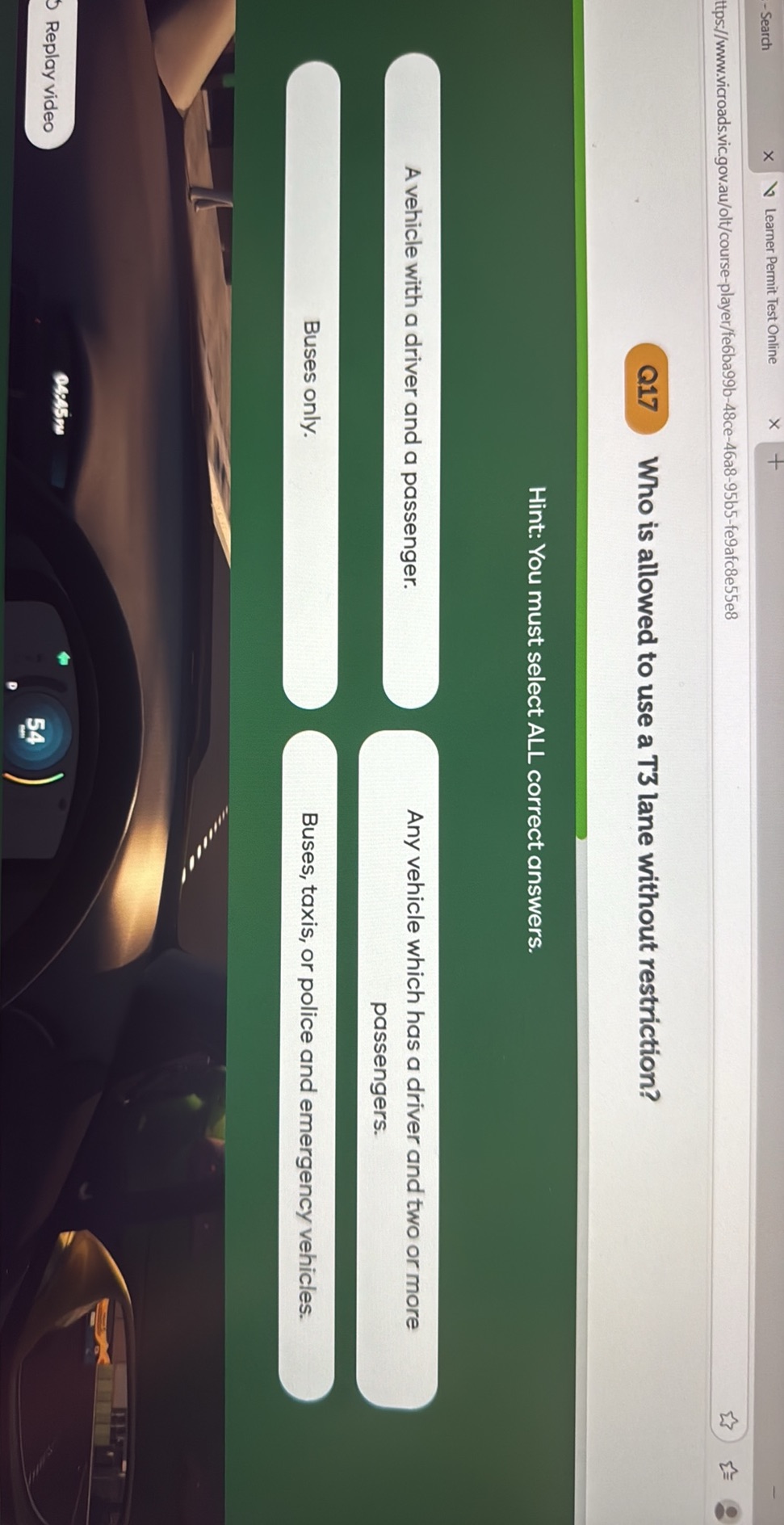 Who is allowed to use a T3 lane without | StudyX