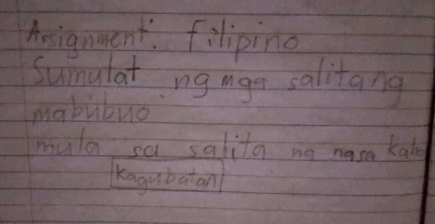 Assignment. Filipino Sumulat ng mga | StudyX