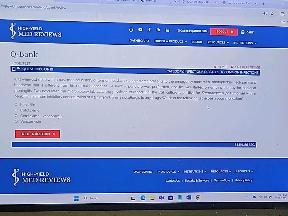 A 37-year-old male with a past medical | StudyX