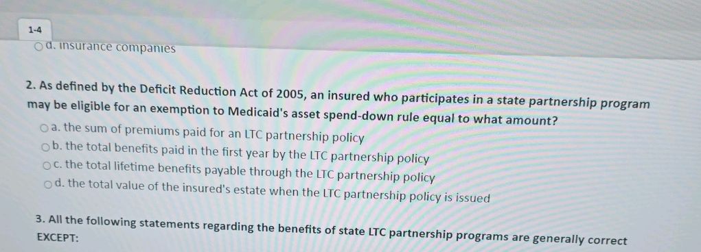 2. As defined by the Deficit Reduction Act | StudyX