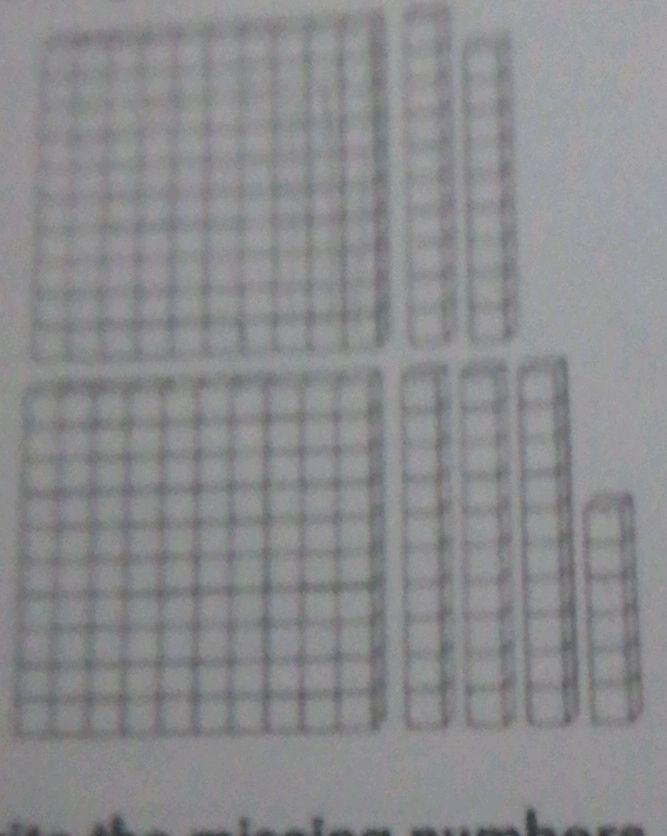 The image shows base-ten blocks representing | StudyX