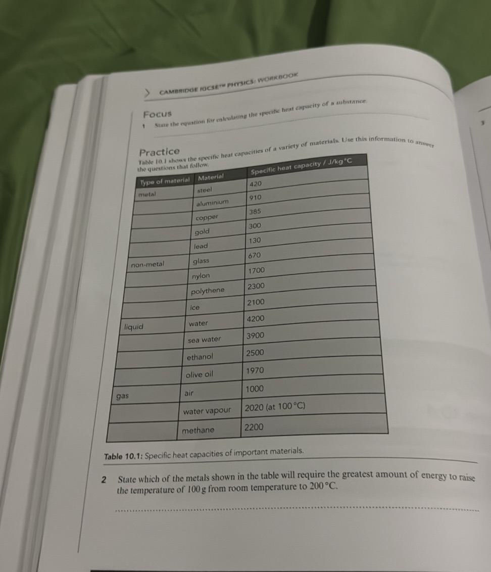1. State the equation for calculating the | StudyX