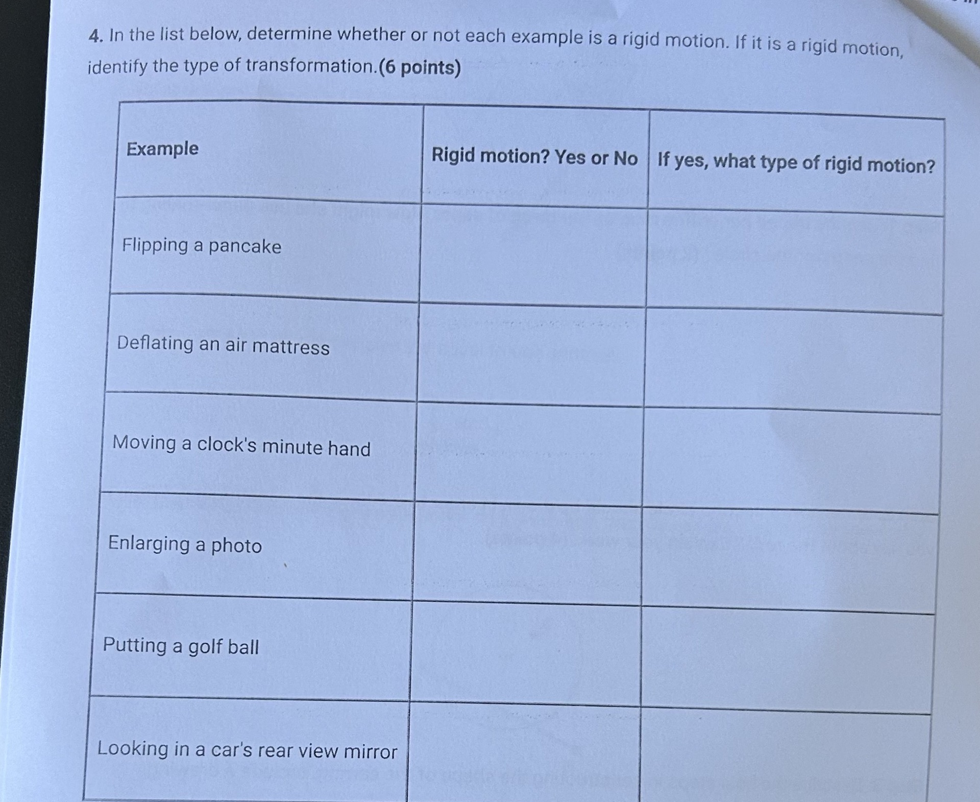 4. In the list below, determine whether or | StudyX