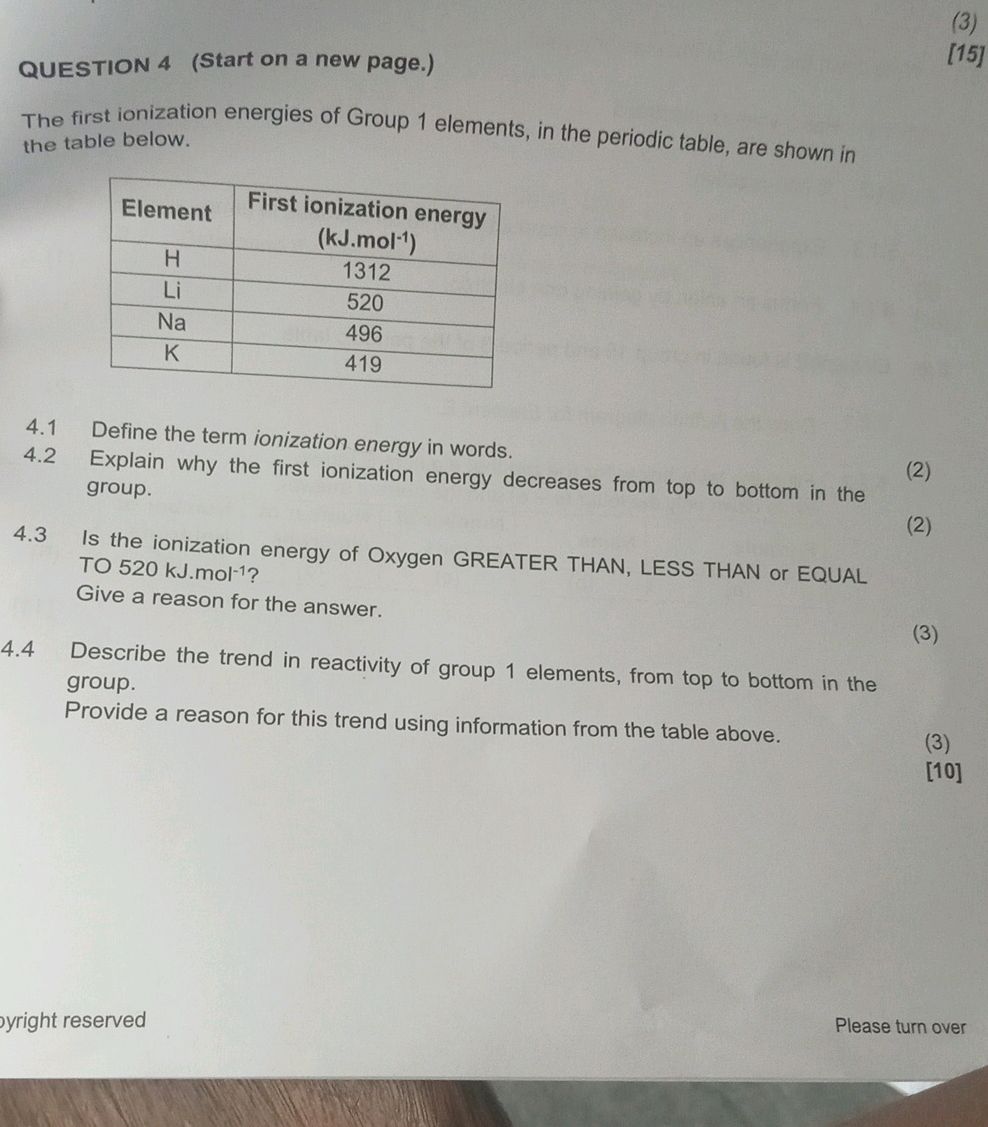 QUESTION 4 (Start on a new page.) The first | StudyX