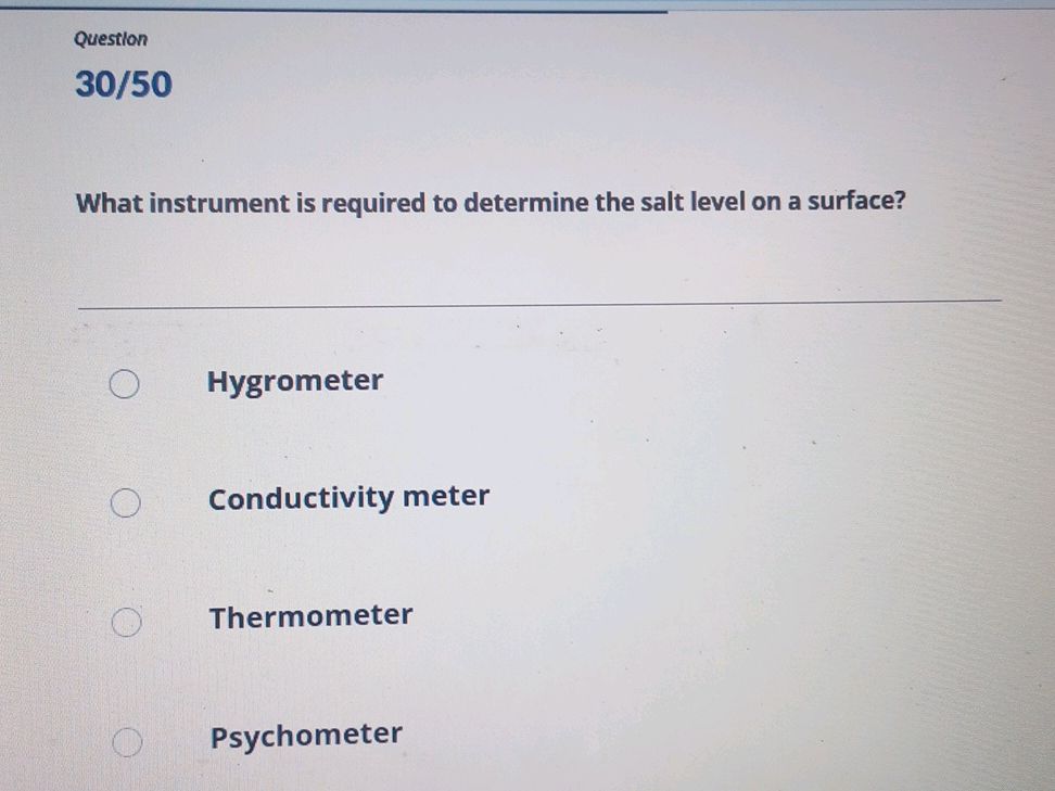 What instrument is required to determine the | StudyX