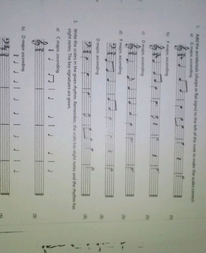 1. Add the accidentals (sharps or flat | StudyX