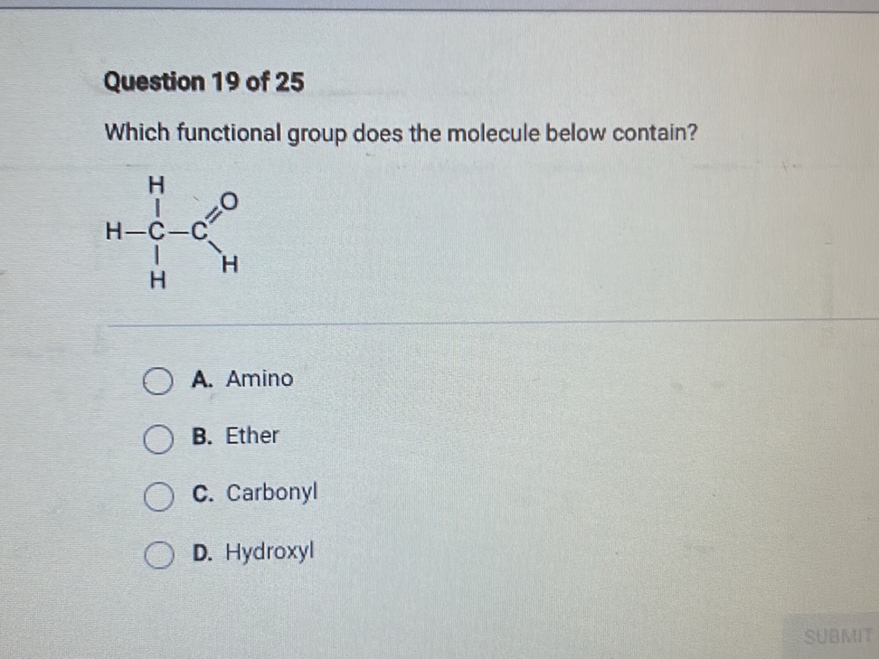 Which functional group does the molecule