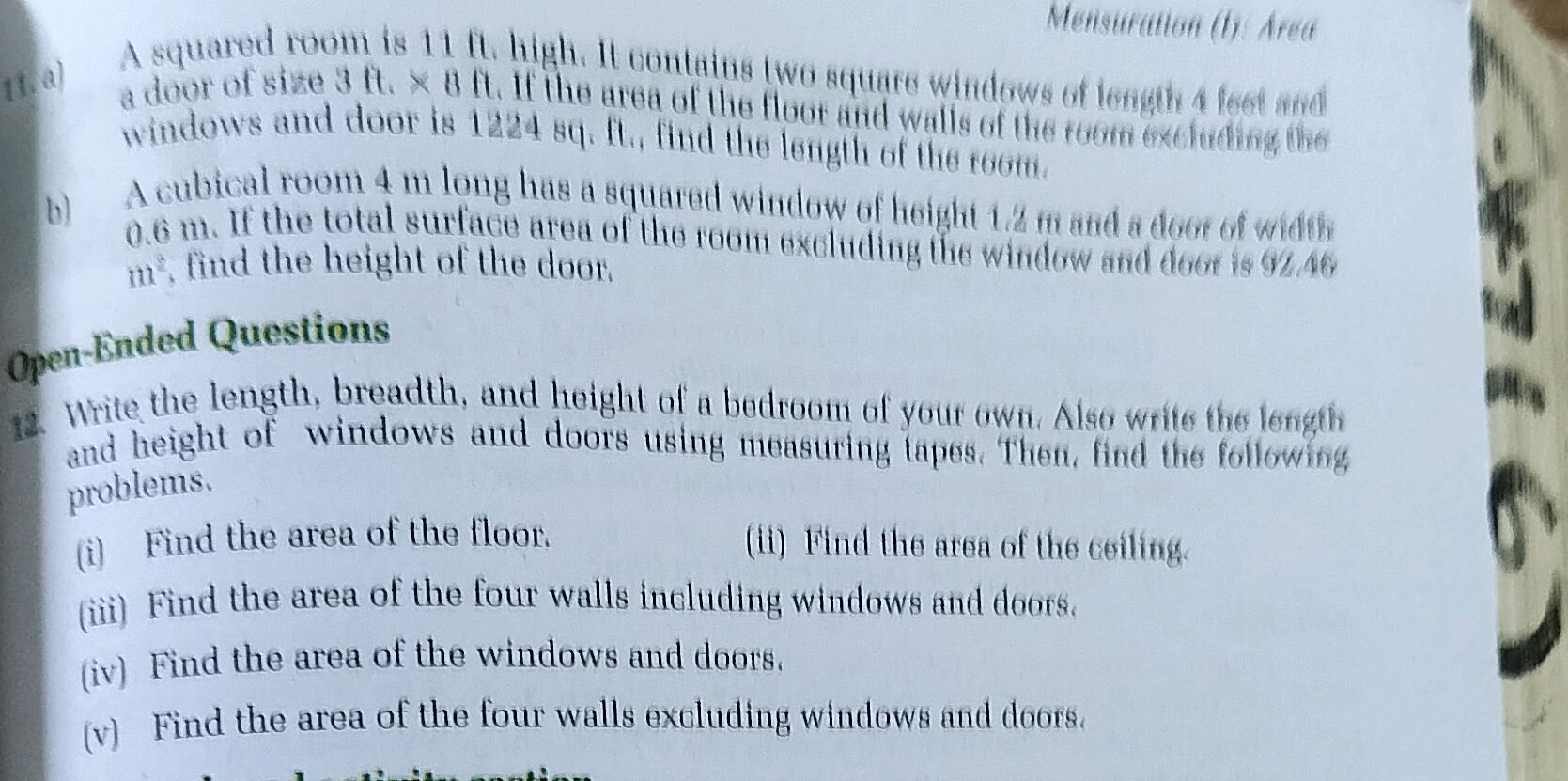 Write the length, breadth, and height of a