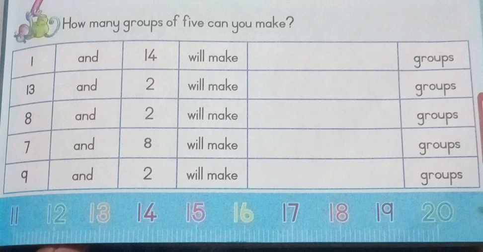How many groups of five can you make? | | | | StudyX