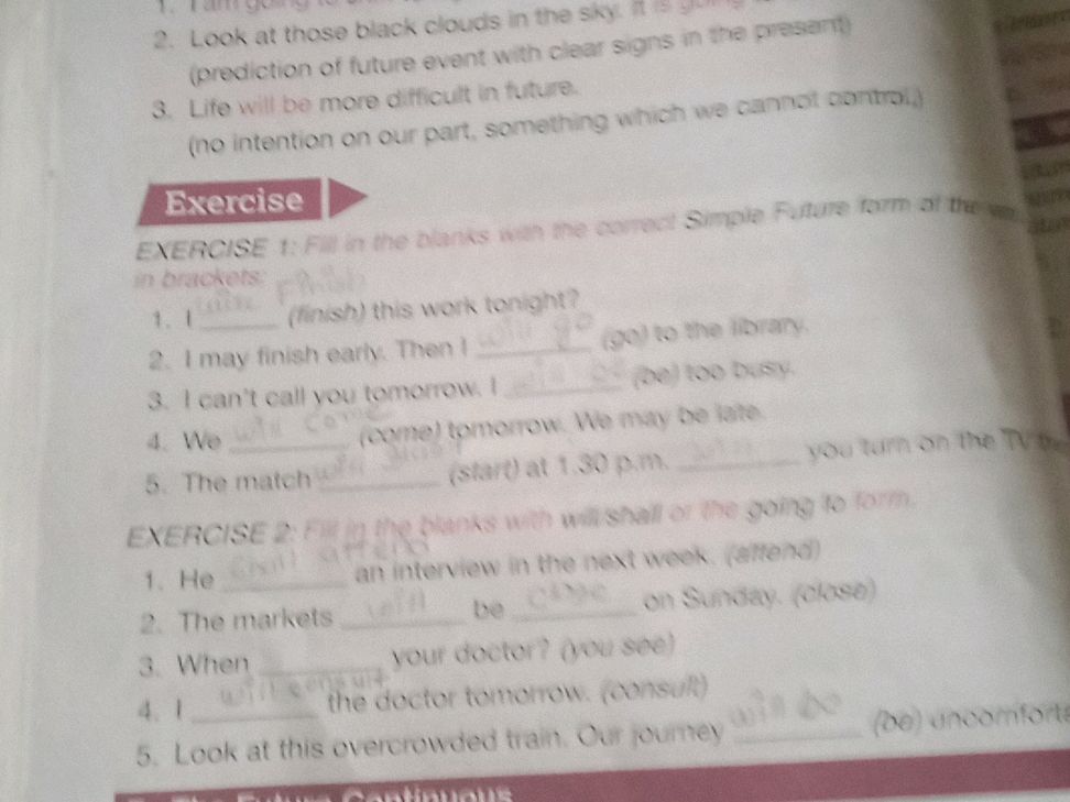 EXERCISE 1: Fill in the blanks with the | StudyX