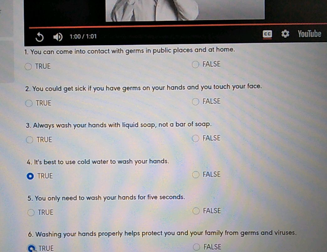 You can come into contact with germs in