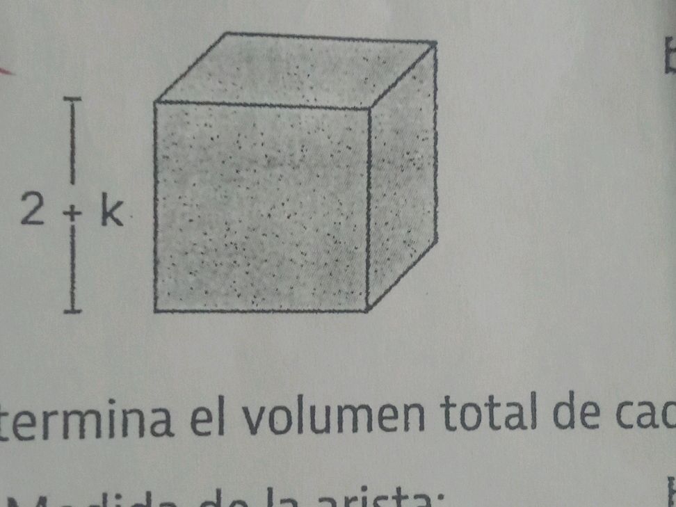 The image shows a cube with a side length of