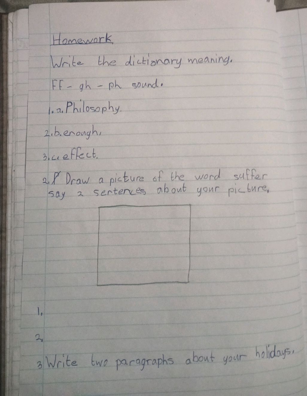 Write the dictionary meaning. FF - gh - ph | StudyX