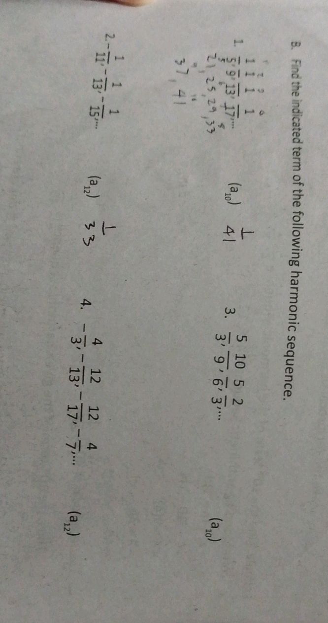B. Find the indicated term of the following | StudyX