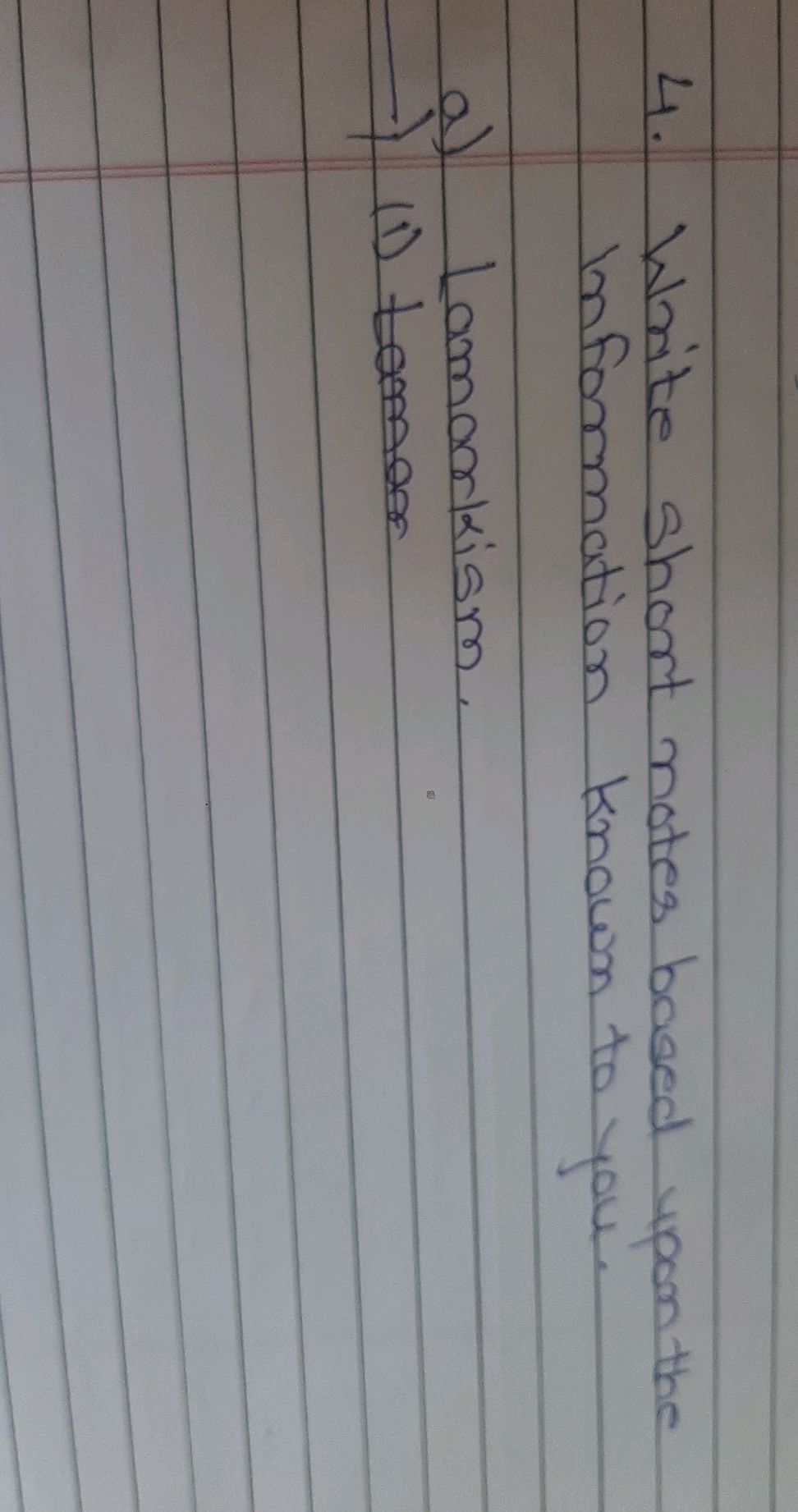 Write short notes based upon the information