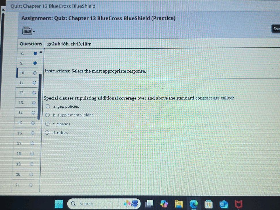 Instructions: Select the most appropriate | StudyX