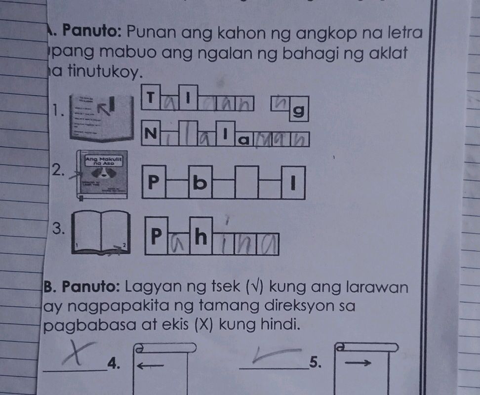 A. Panuto: Punan ang kahon ng angkop na | StudyX