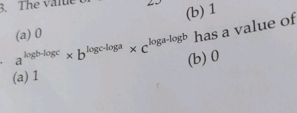 a^{logb-logc} b^{logc-loga} | StudyX