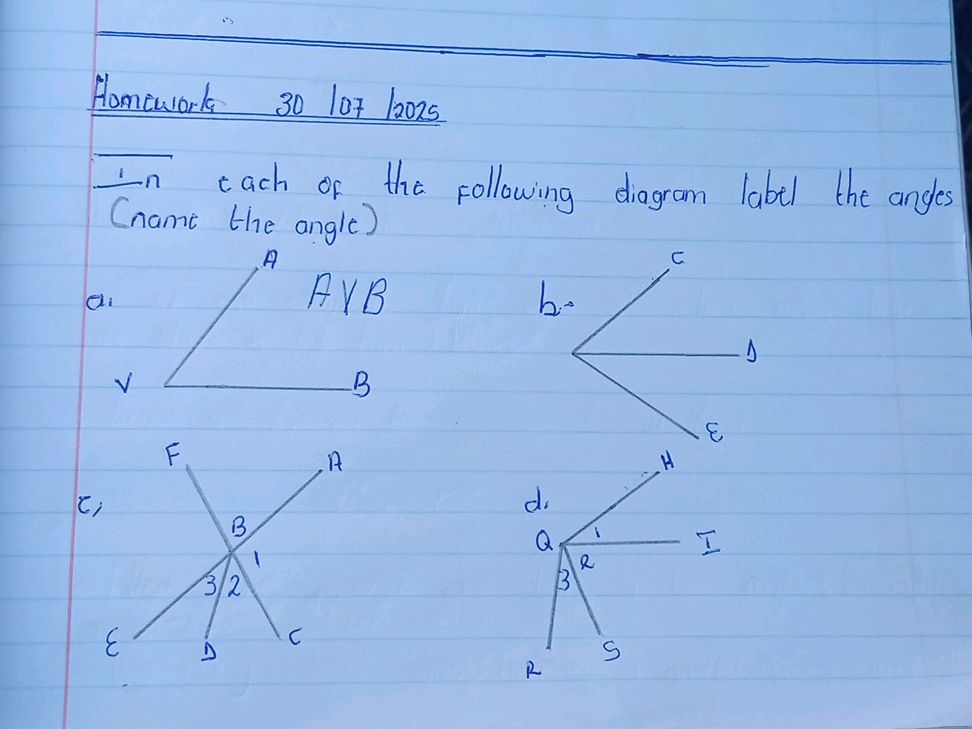 In each of the following diagram label the | StudyX