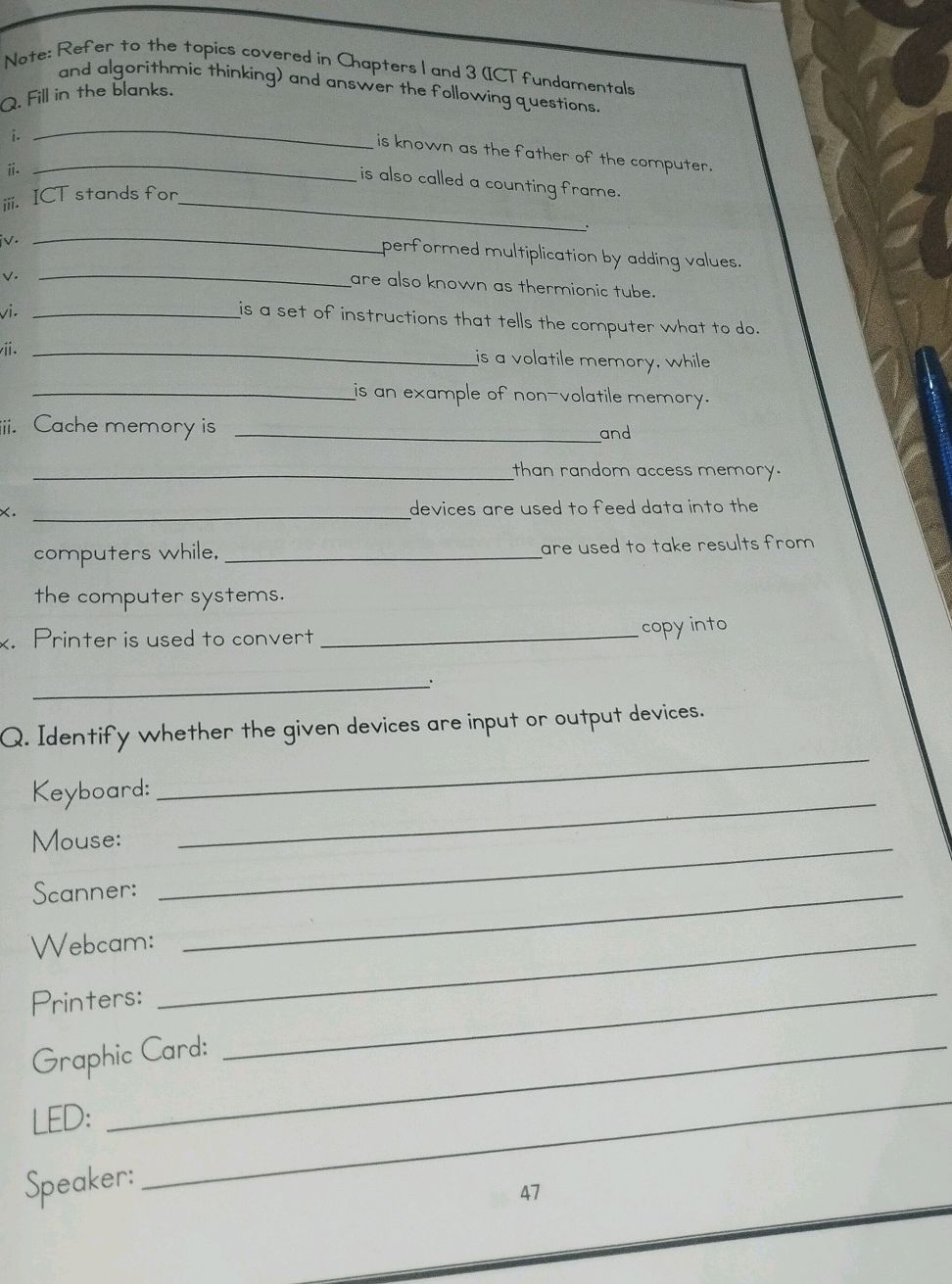 Q. Fill in the blanks. i. is known as the