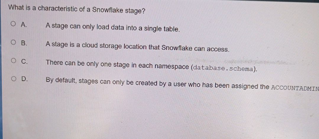 What is a characteristic of a Snowflake