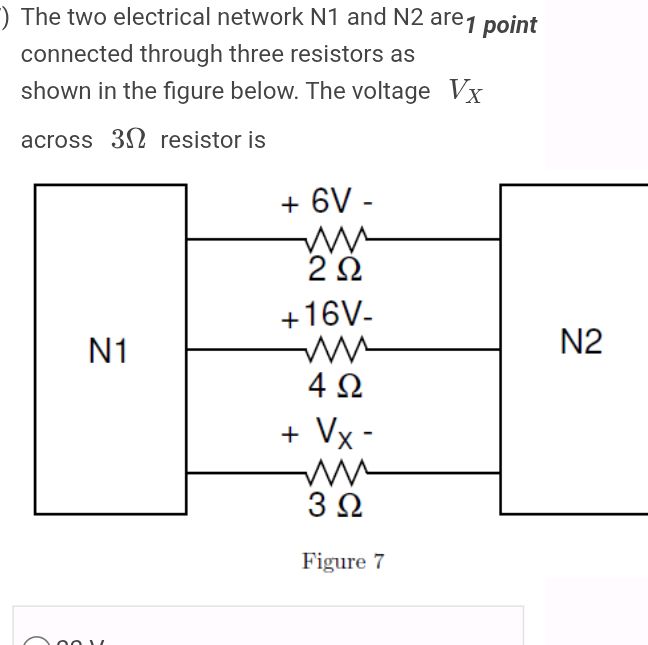 The two electrical networks N1 and N2 are