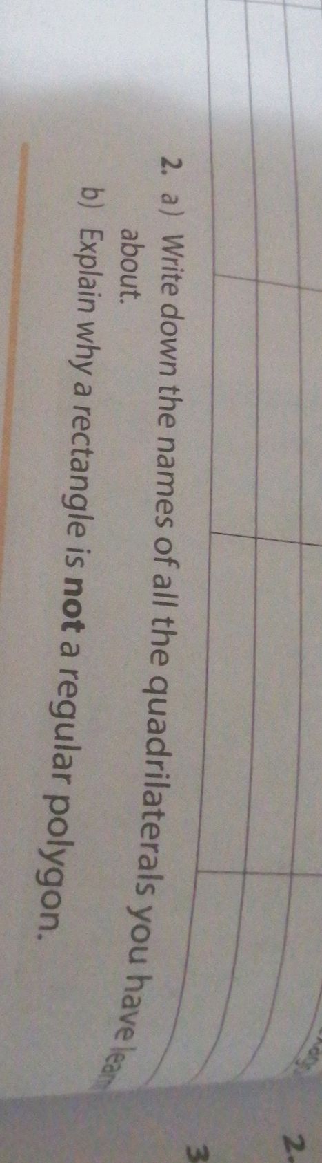 2. a) Write down the names of all the | StudyX