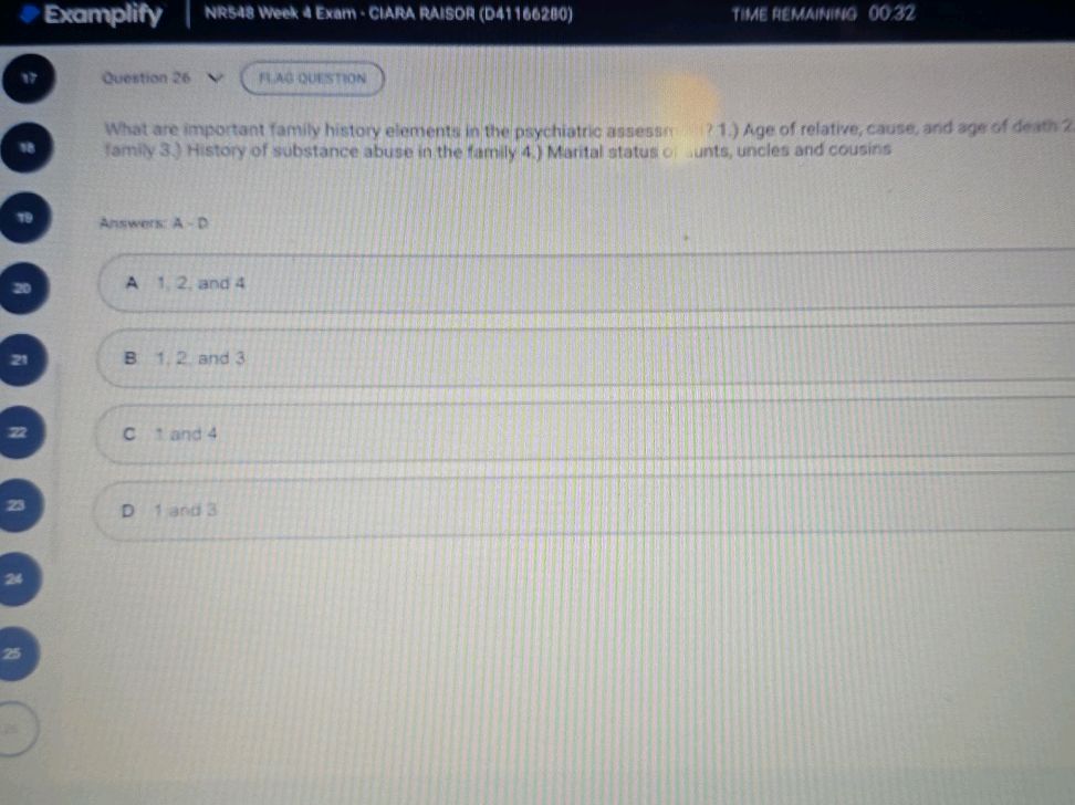 What are important family history elements | StudyX
