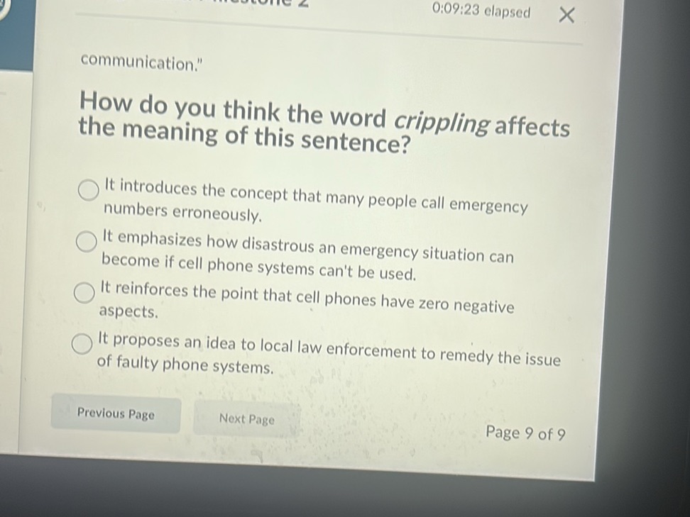 How do you think the word crippling affects | StudyX