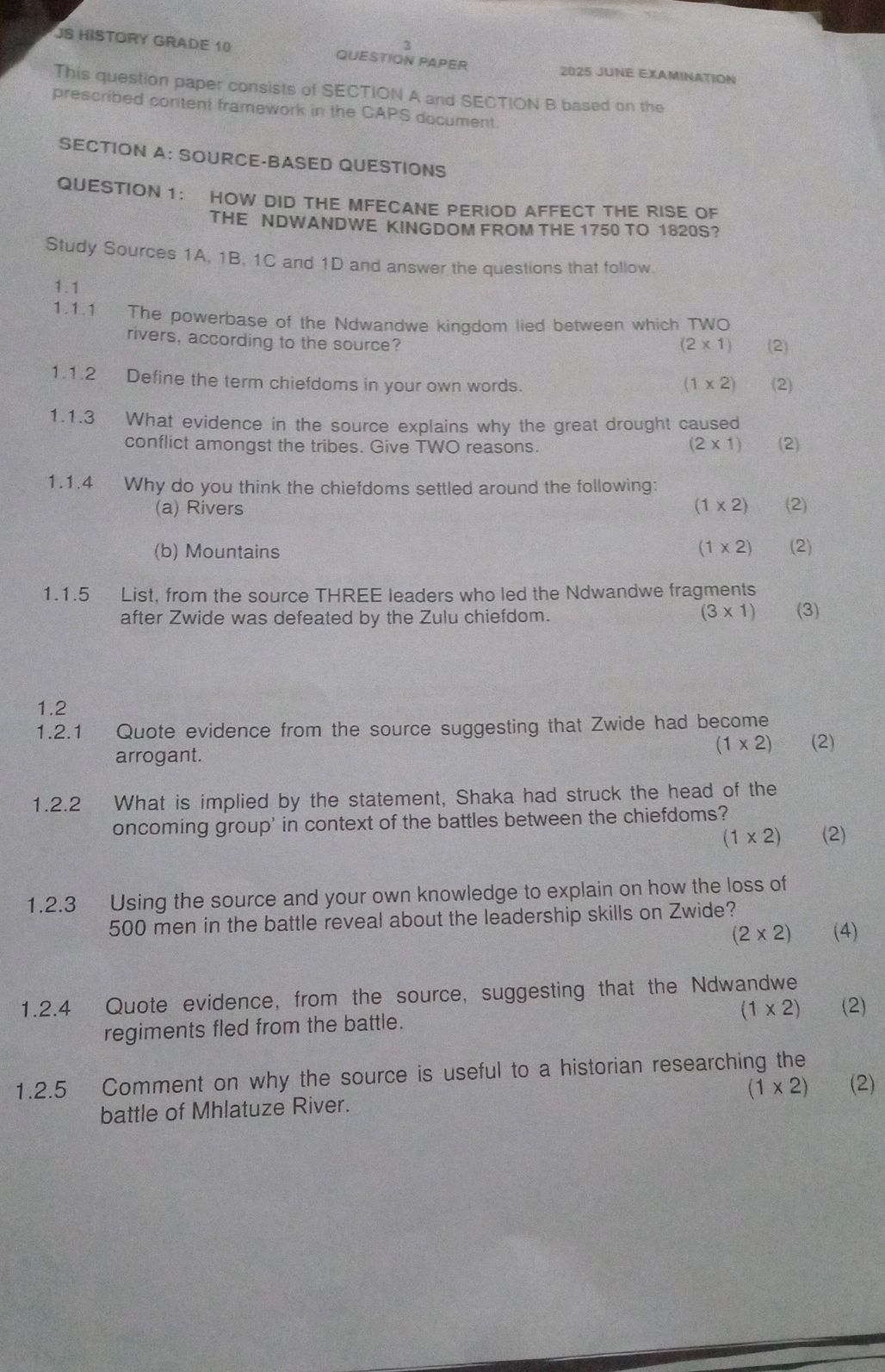 QUESTION 1: HOW DID THE MFECANE PERIOD | StudyX