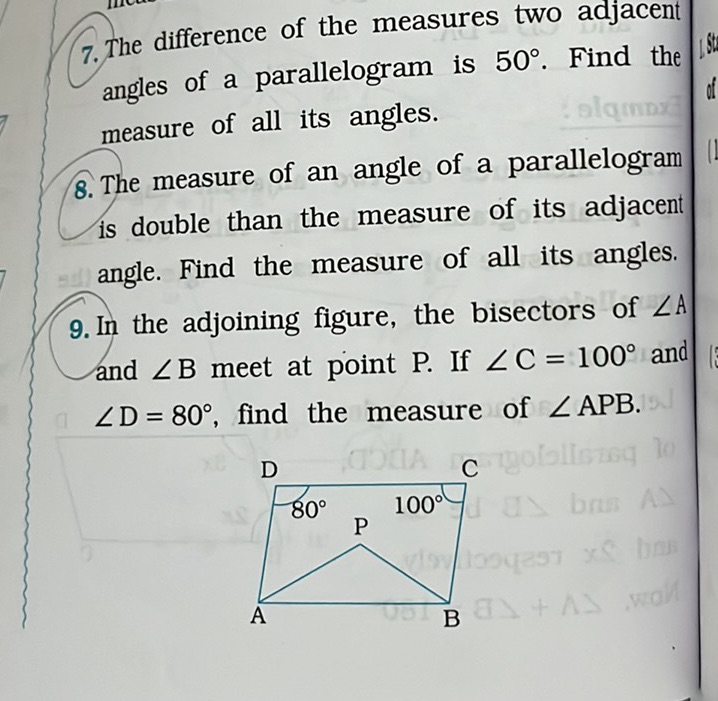 9. In the adjoining figure, the bisectors of | StudyX