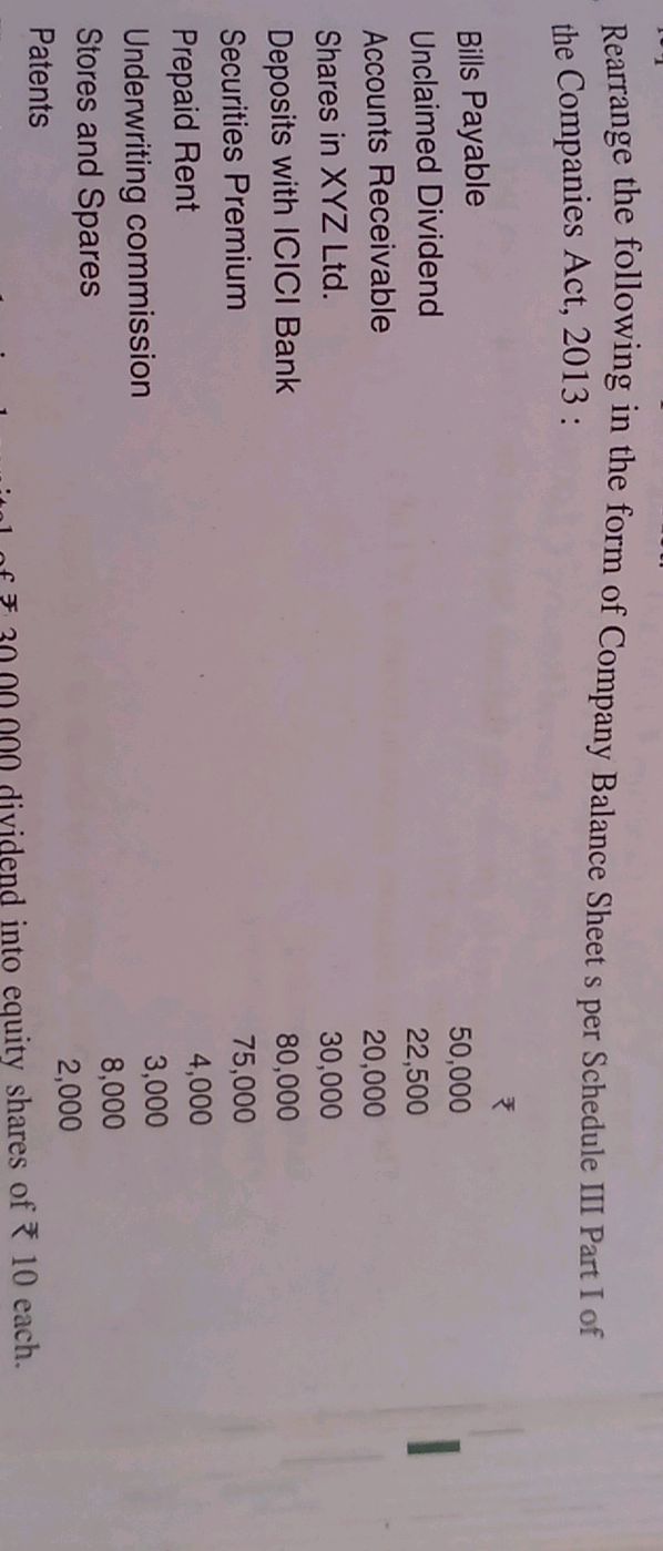 Rearrange the following in the form of | StudyX
