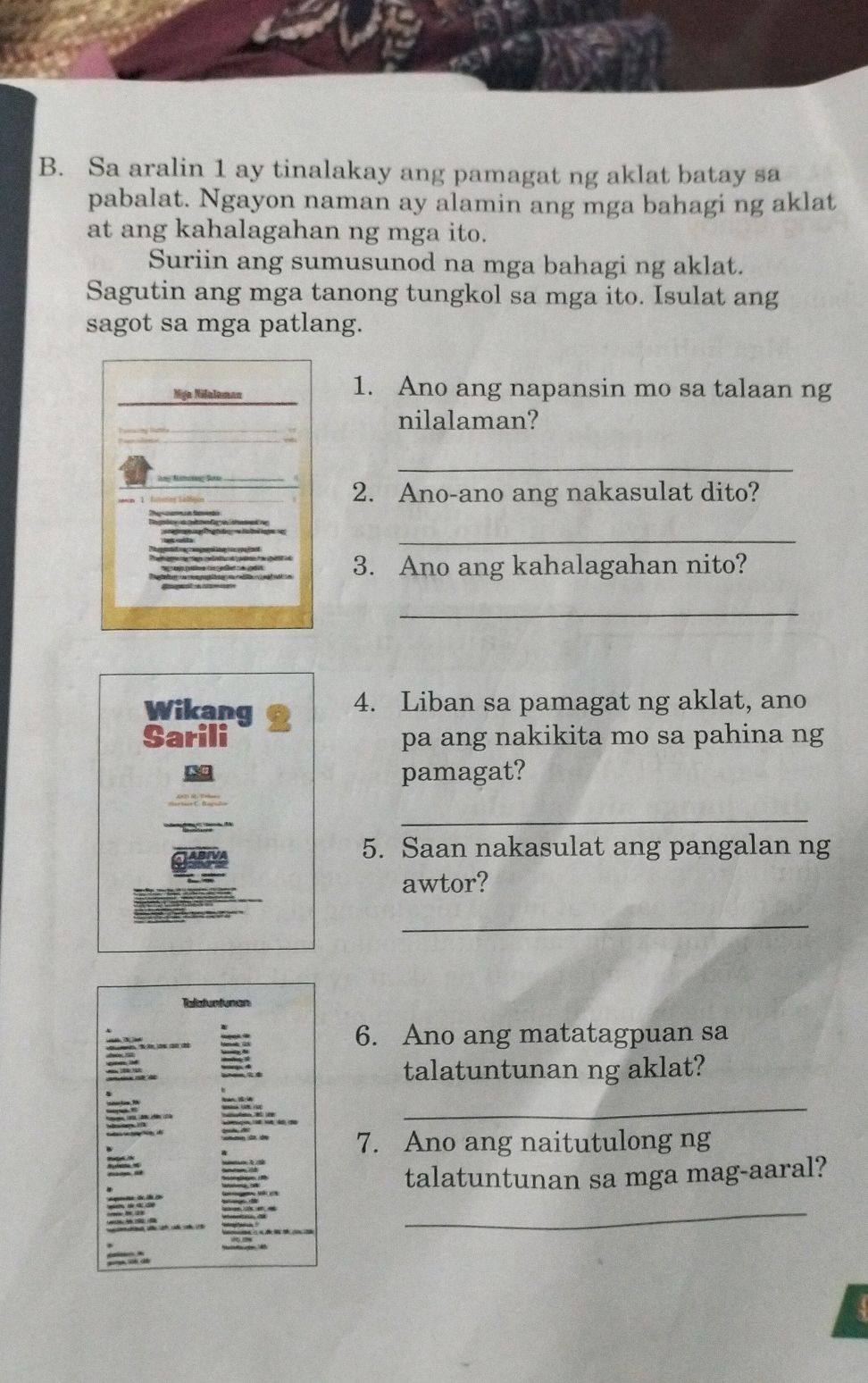 B. Sa aralin 1 ay tinalakay ang pamagat ng | StudyX