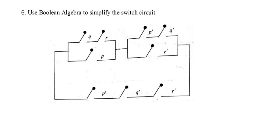 6. Use Boolean Algebra to simplify the | StudyX