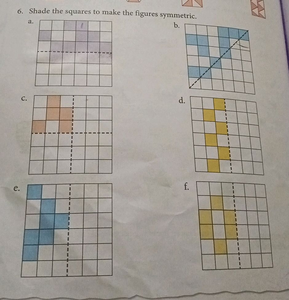 6. Shade the squares to make the figures | StudyX