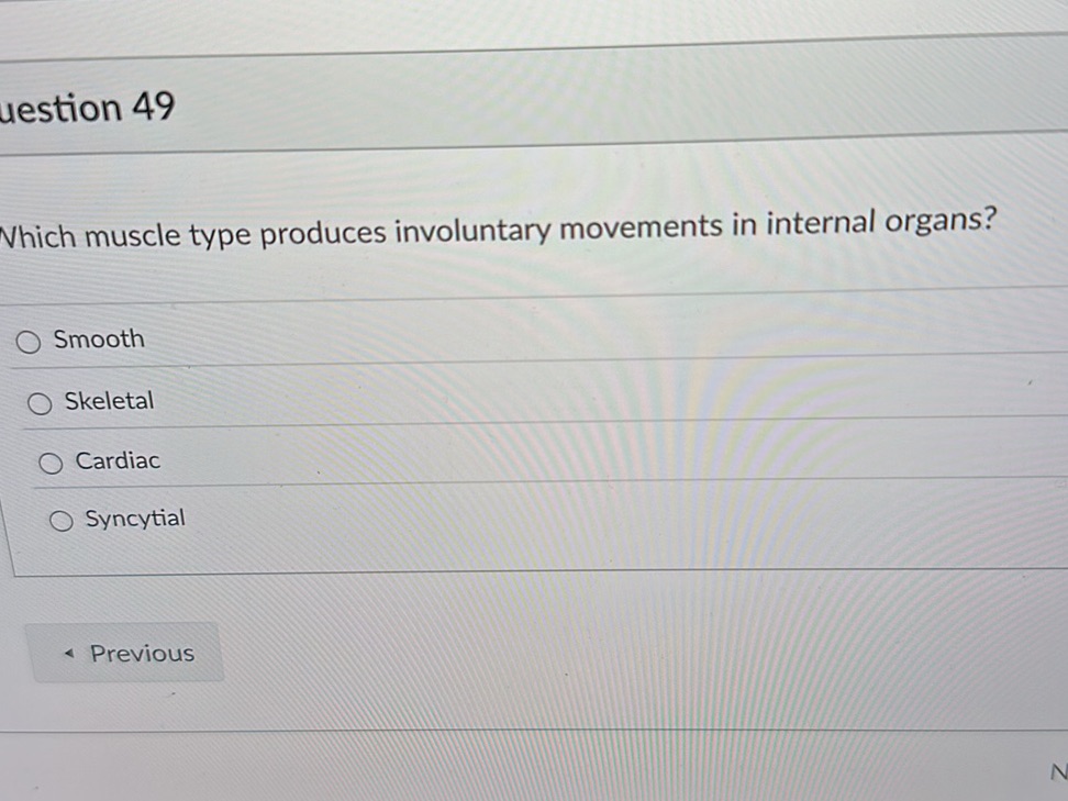 Which muscle type produces involuntary | StudyX