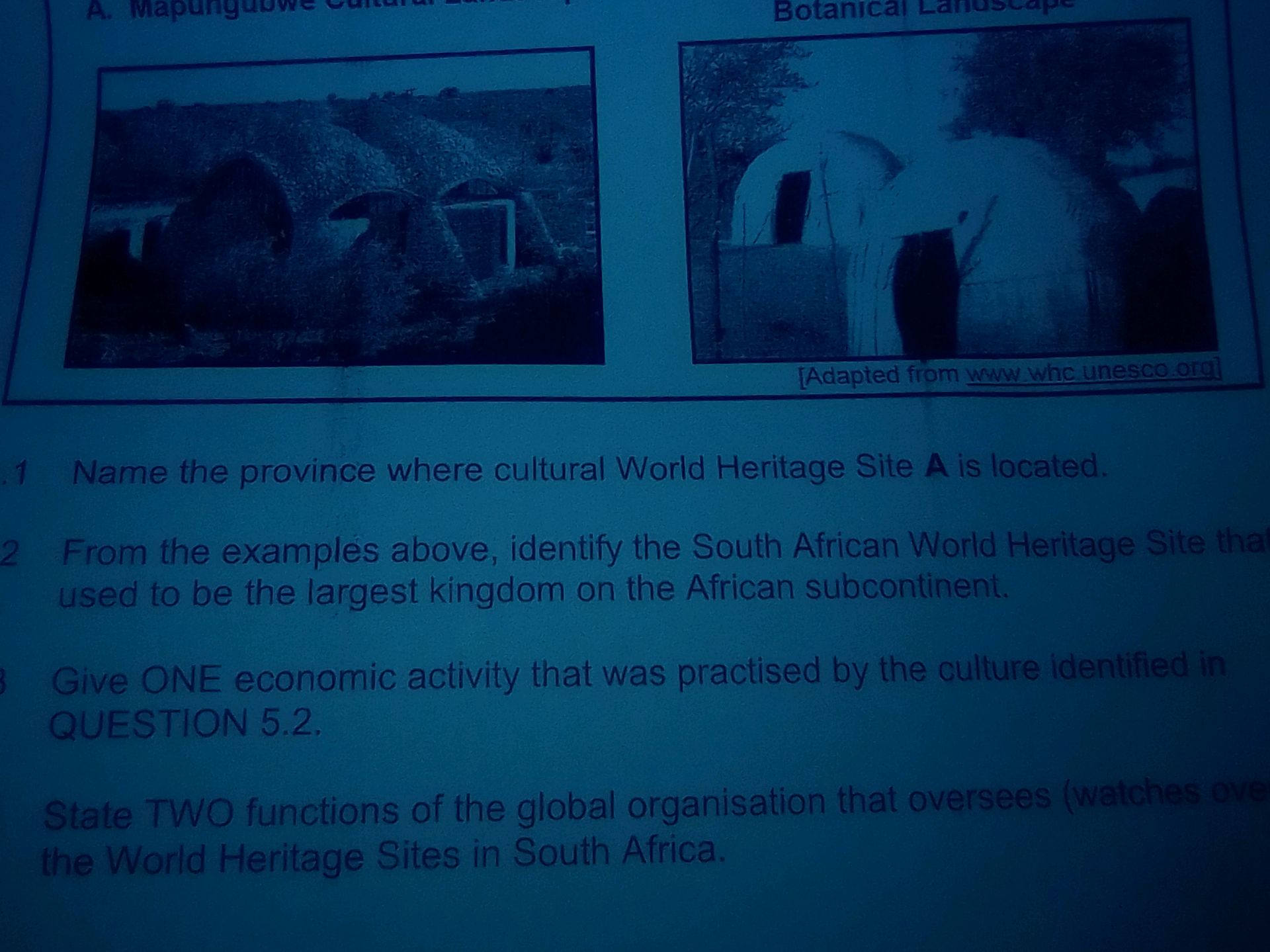 1. Name the province where cultural World | StudyX