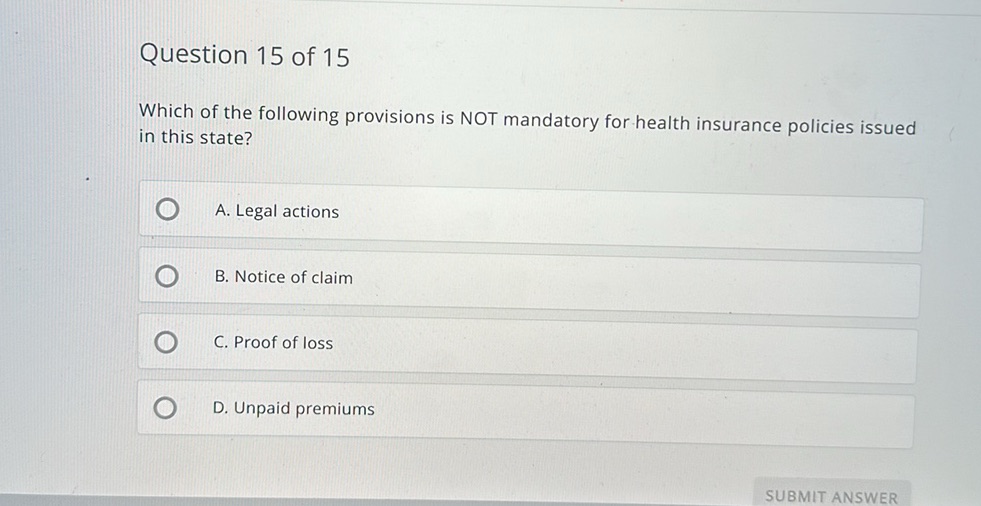 Which of the following provisions is NOT | StudyX