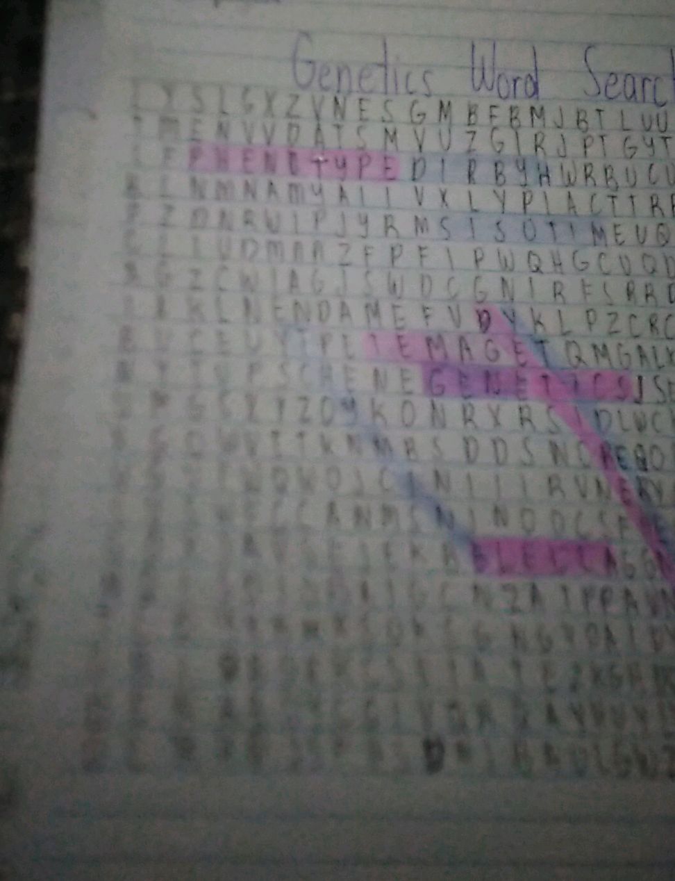Genetics Word Search Find the words in the
