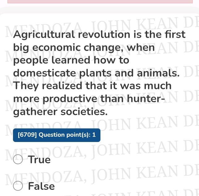 Agricultural revolution is the first big | StudyX