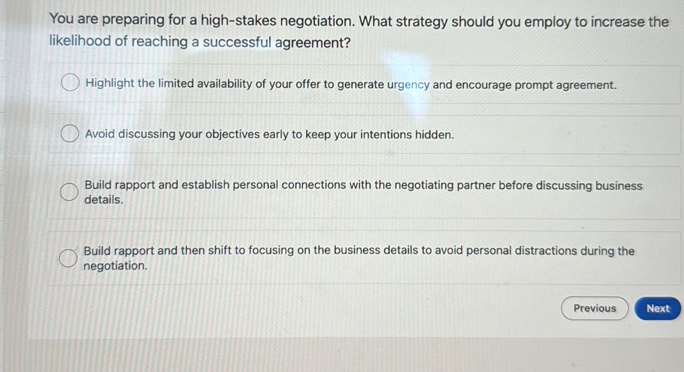 You are preparing for a high-stakes