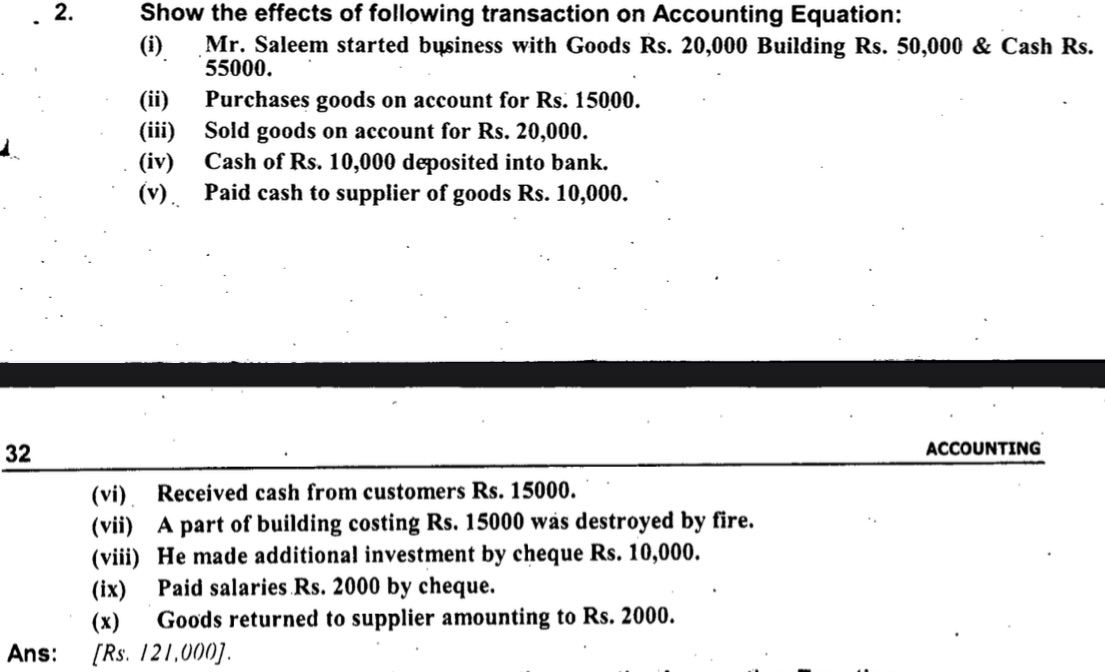2. Show the effects of following transaction | StudyX